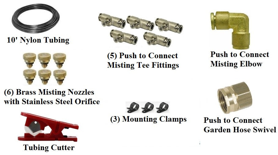 Aqua Misters- 10' Low Pressure Nylon Misting System